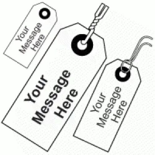 Custom Printed White Plastic Tag - AMS Printing