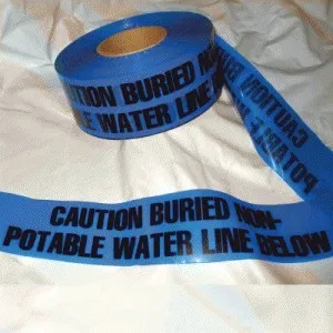 Caution Buried Non-Potable Water Line Below-Blue - AMS Printing