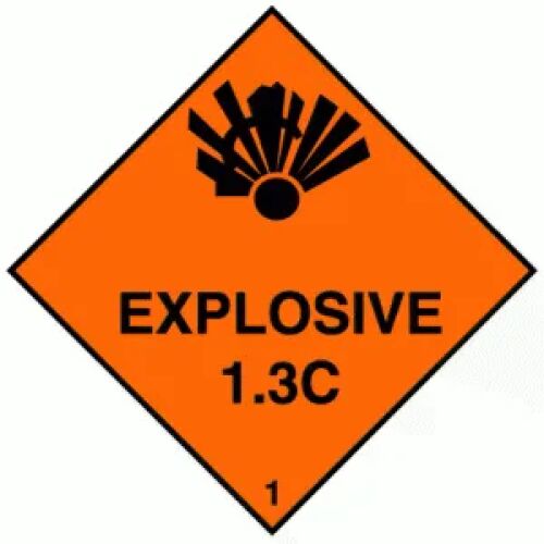 "EXPLOSIVE 1.3C" - D.O.T. Label - AMS Printing