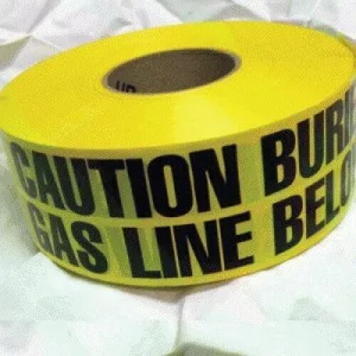 Caution Buried Gas Line Below - Yellow - AMS Printing