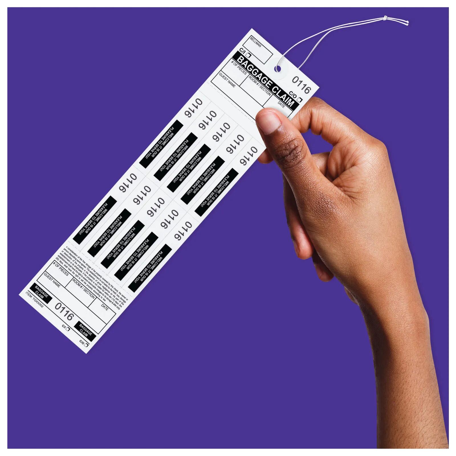 Bag Claim Tag with 10 up Label & Tag Combo - AMS Printing