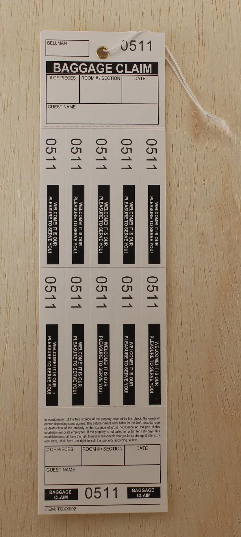 Bag Claim Tag with 10 up Label & Tag Combo - AMS Printing