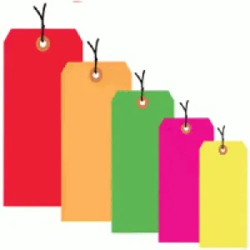 #5 Fluorescent Pre-Strung Tags (4 3/4" x 2 3/8") - AMS Printing