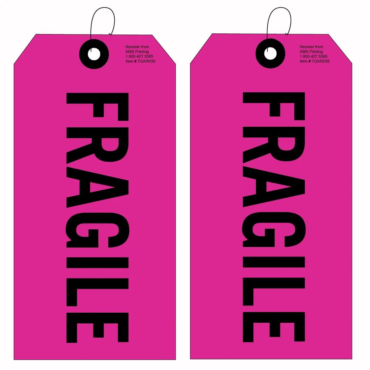 Hotel and Storage Tags for Handling Fragile Items in Luggage - AMS Printing