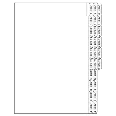 Alpha Tabs Set, Side Indexing - AMS Printing