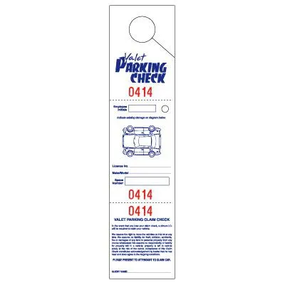 Parking-valet tags for parking lots and for hotels - AMS Printing