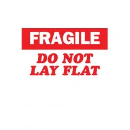 "FRAGILE DO NOT LAY FLAT" Label - AMS Printing