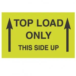 "TOP LOAD ONLY THIS SIDE UP" Label - AMS Printing