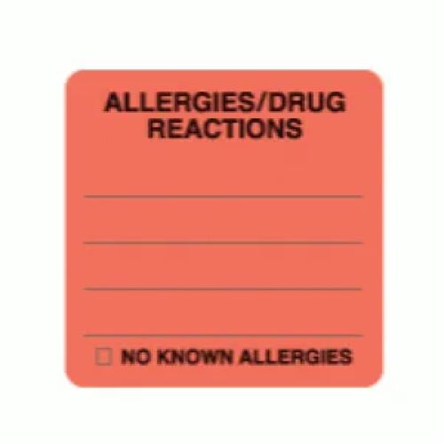 ALLERGY Alert Labels - AMS Printing