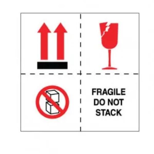 "FRAGILE DO NOT STACK" Label - AMS Printing